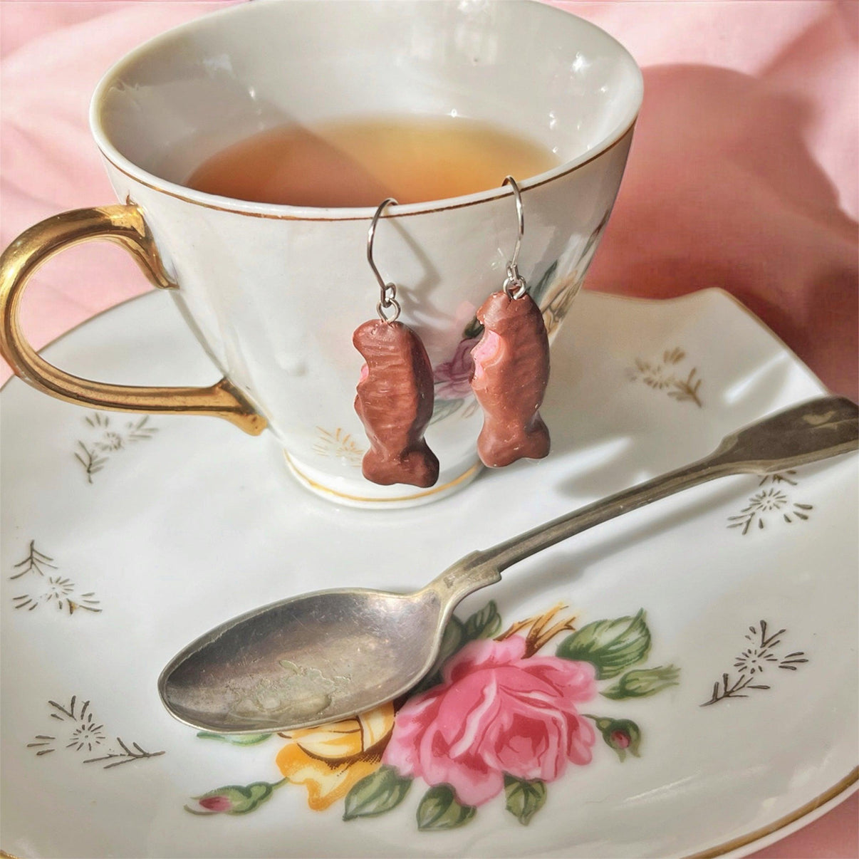 Mini Chocolate Fish Polymer Clay Earrings | Silverstar.nz – silverstar.nz