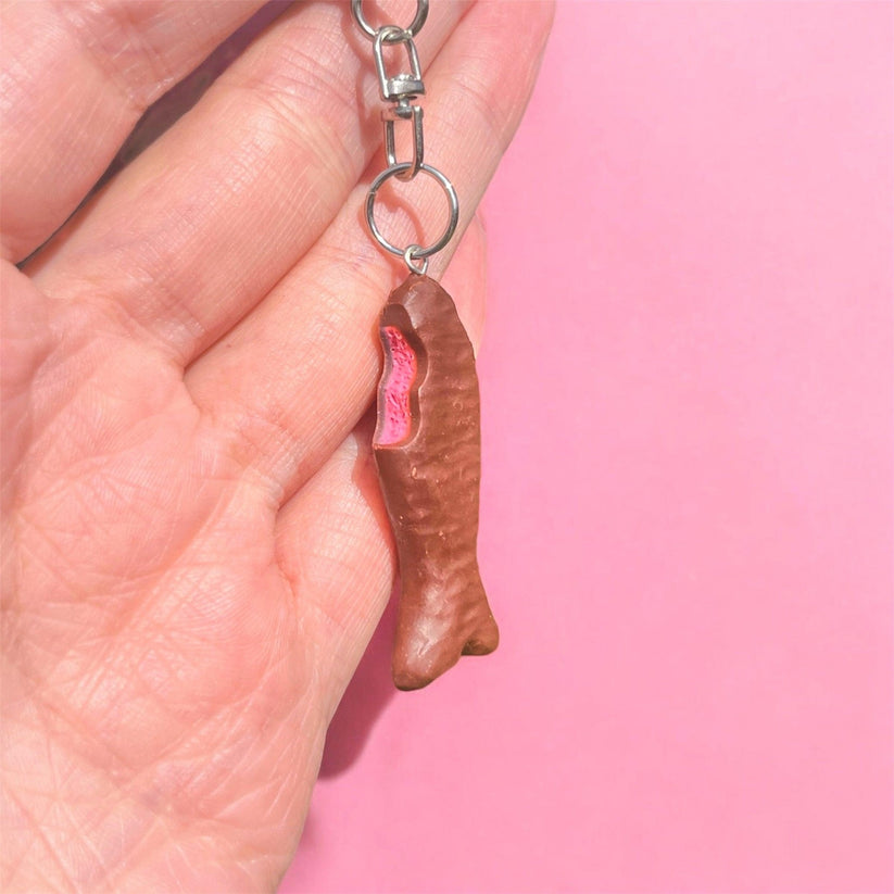 Chocolate Fish Polymer Clay Keyring | Silverstar.nz – silverstar.nz